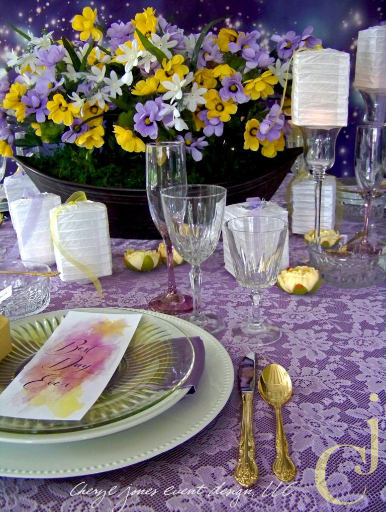 Story of Rapunzel – Inspired by Tangled Design | Cheryl Jones Event Design